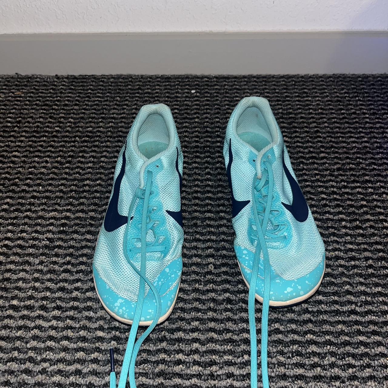 Nike mid distance running spikes W 9.5 Only worn a... - Depop