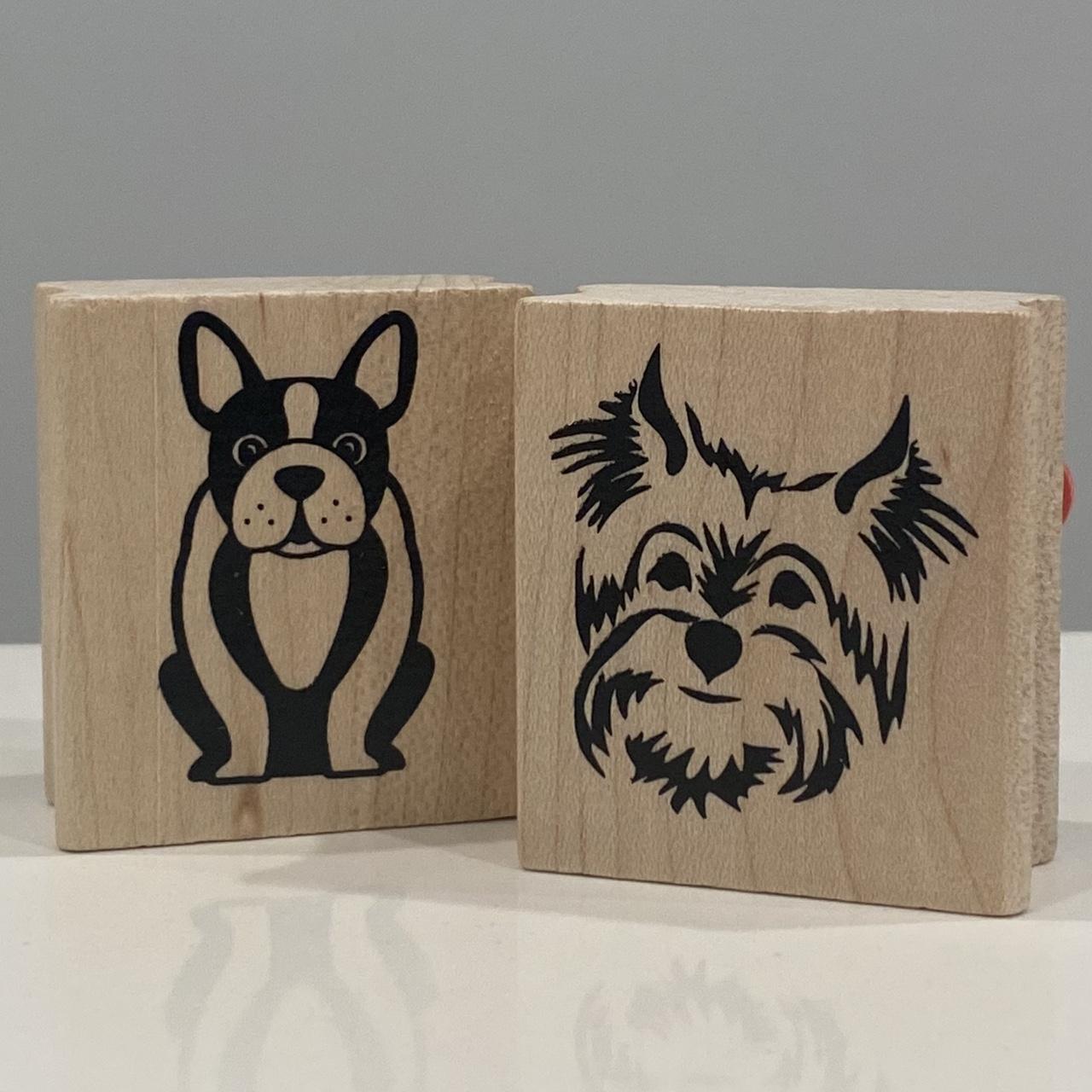 🐶 Two Wooden Dog Stamps 🐶 Sold as a set, these two... - Depop