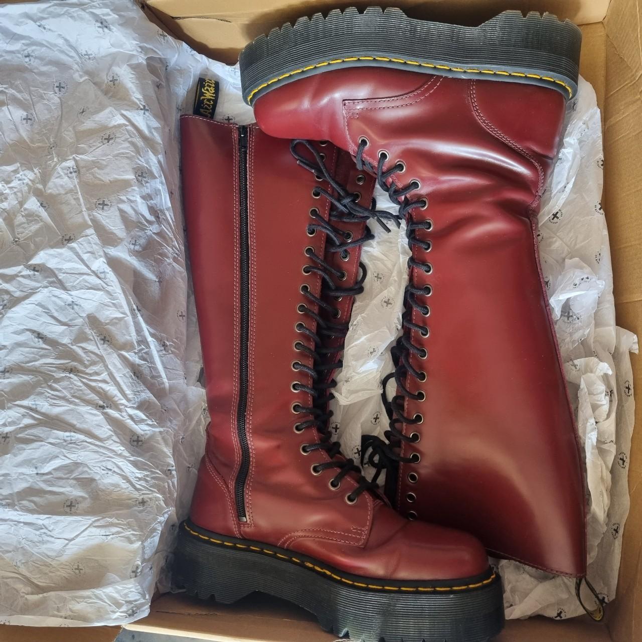 Dr Martens Britain 20 eye boots Slight creasing to... - Depop