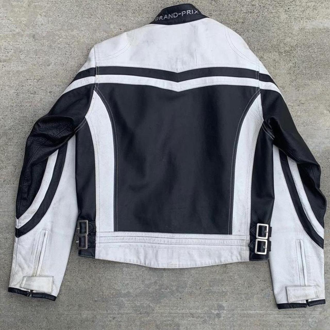 Super cool vintage women’s leather racing jacket... - Depop