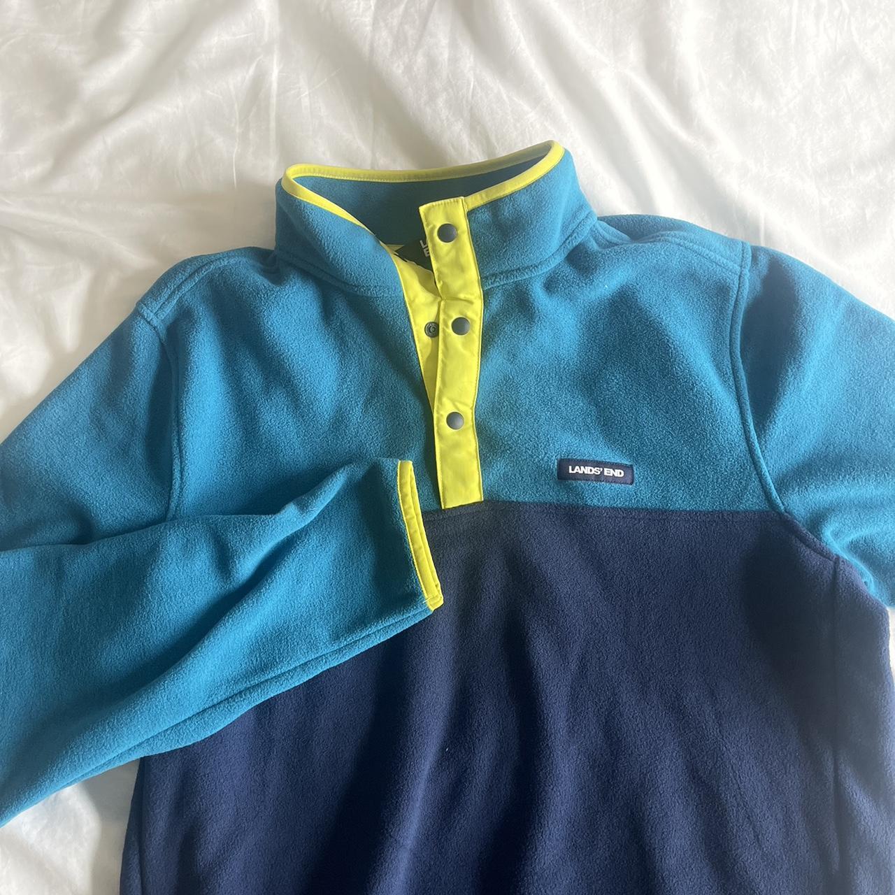 Lands' End Men's Blue and Navy Sweatshirt | Depop