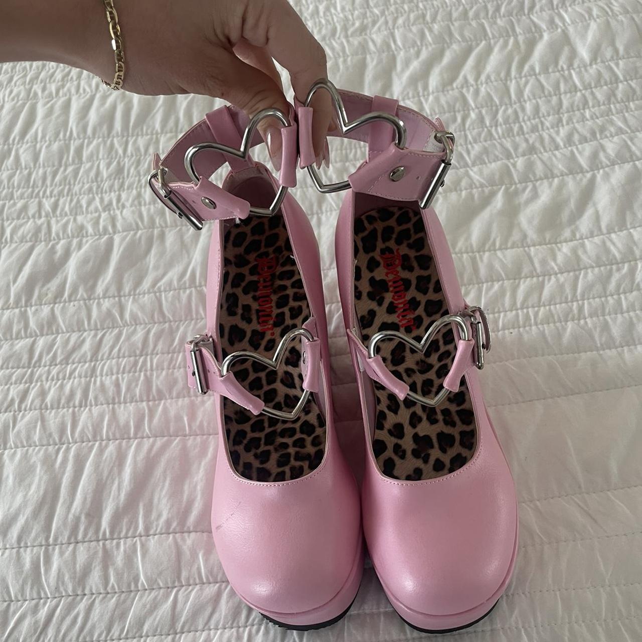 PINK DEMONIA MARY JANES 5” Wedge Mary Jane with... | Depop