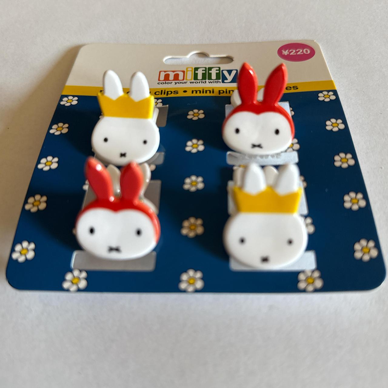 Miffy Mini Hair Claw Clips set of 4; red/yellow.... | Depop