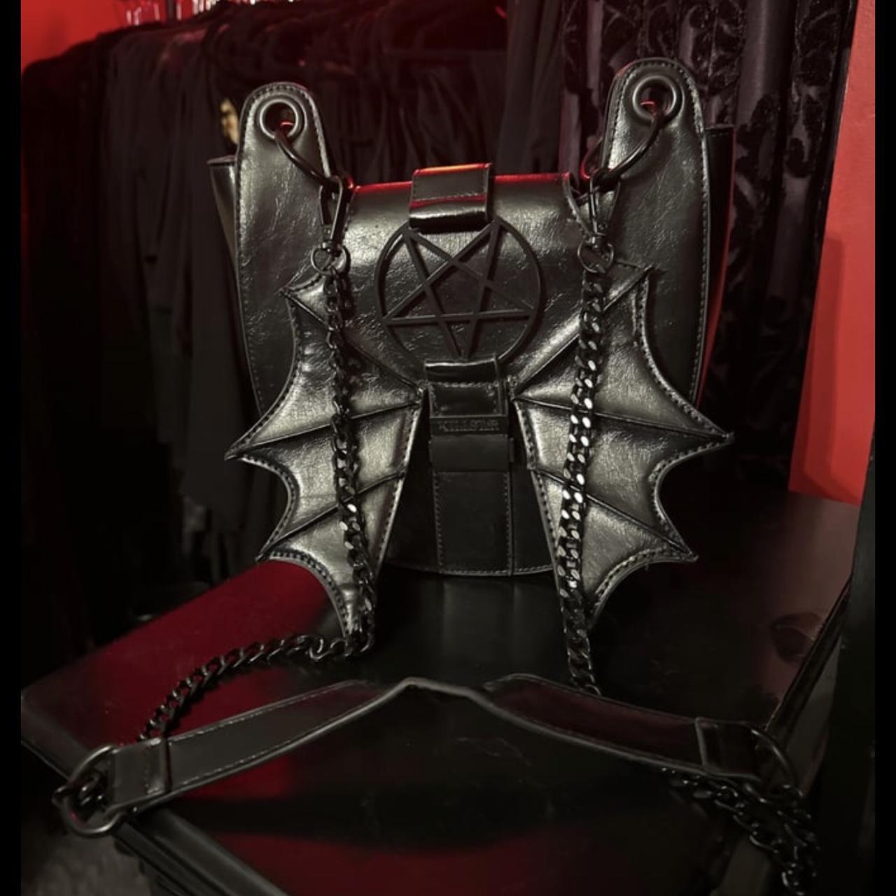 Killstar bat bag with chain strap - Depop
