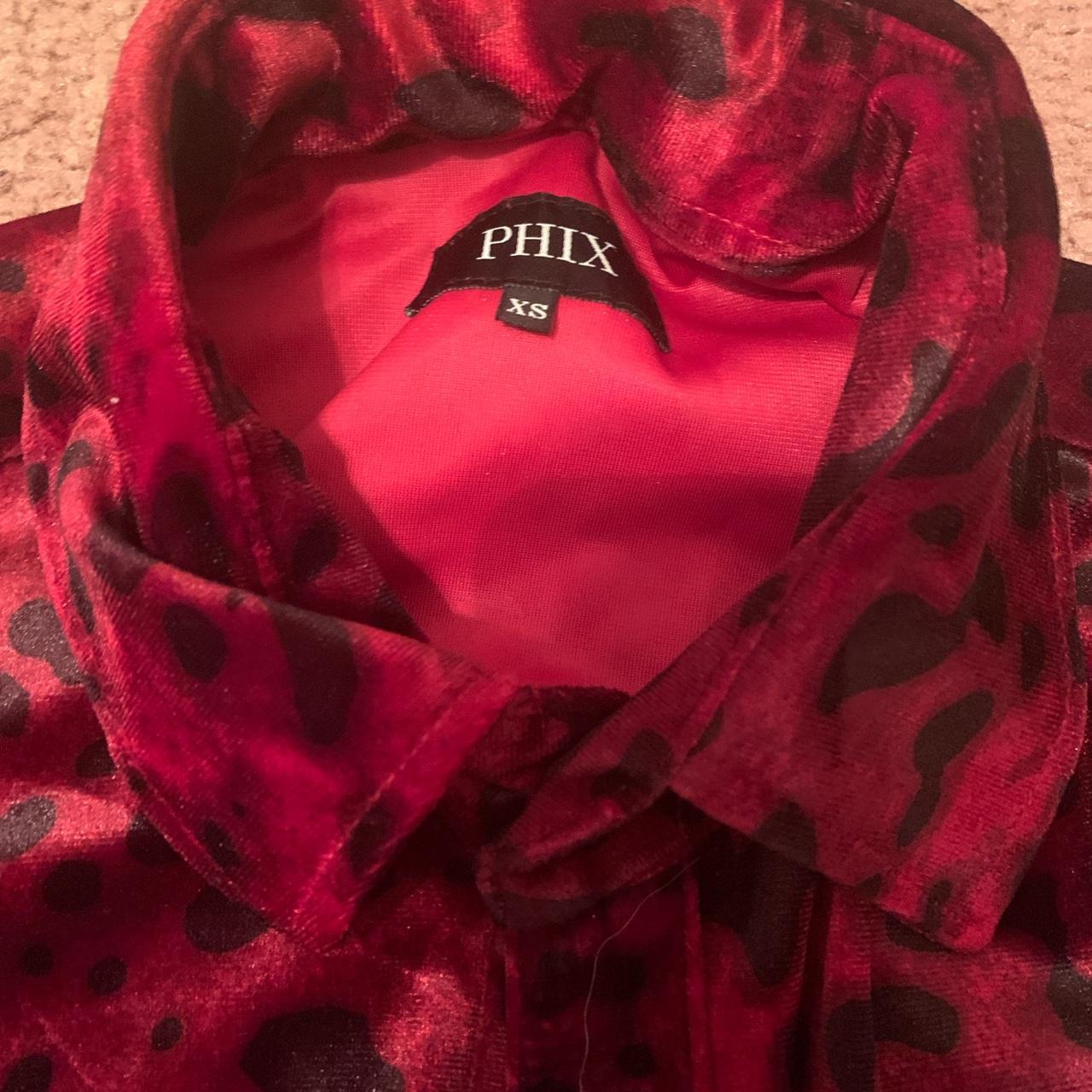 Phix Mens xs button down velvet leopard shirt - Depop