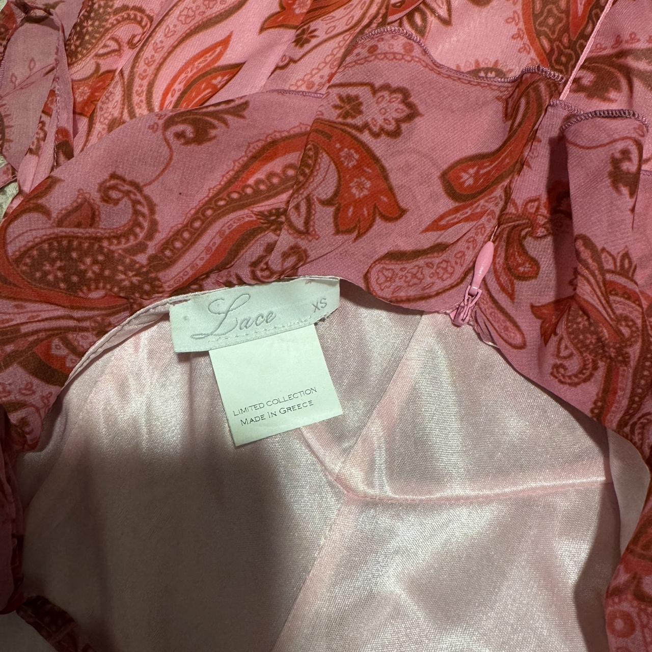 LACE The Label Ruffle Trim Paisley Print High Low... | Depop