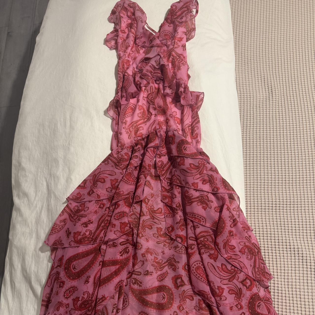 LACE The Label Ruffle Trim Paisley Print High Low... | Depop