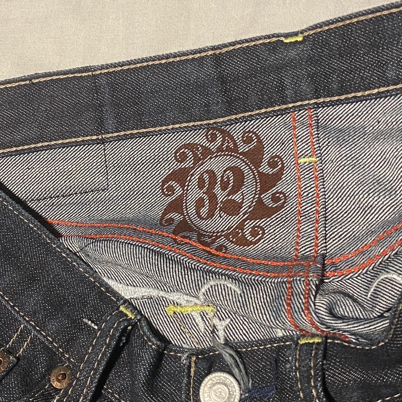 Sugoi japanese denim jeans with embroidered double... - Depop