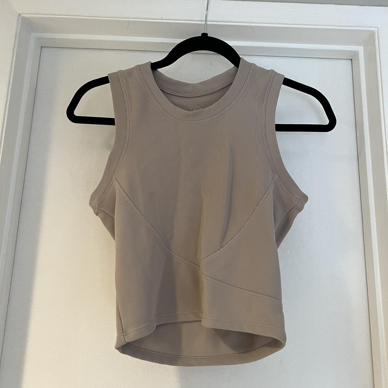 Tan workout tank #workouttank #workouttop #tanktop... - Depop