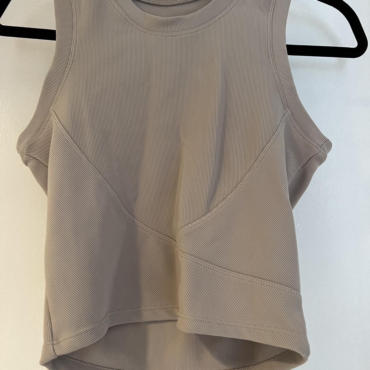 Tan workout tank #workouttank #workouttop #tanktop... - Depop
