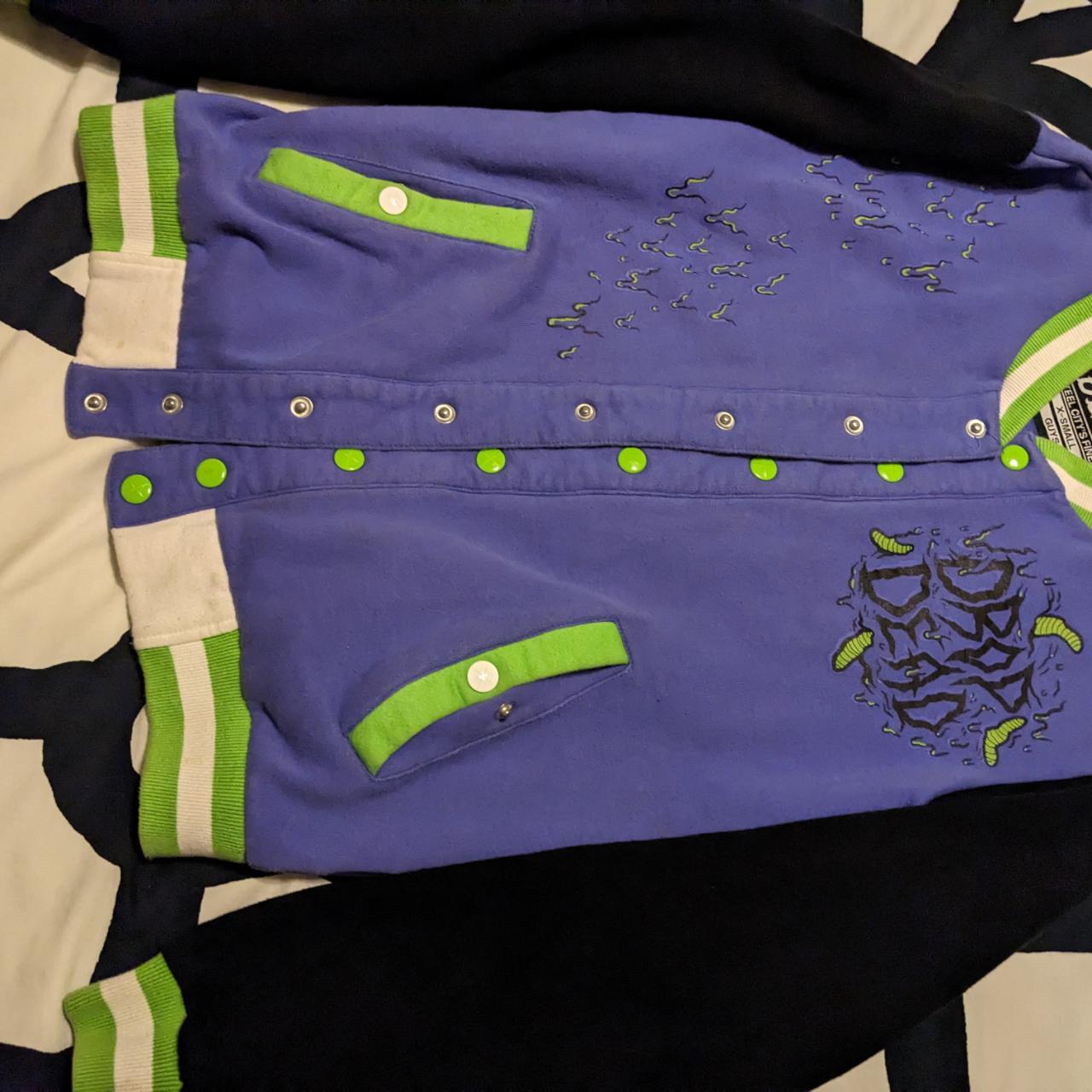 Drop Dead Maggots Skull Varsity Jacket Really nice... | Depop