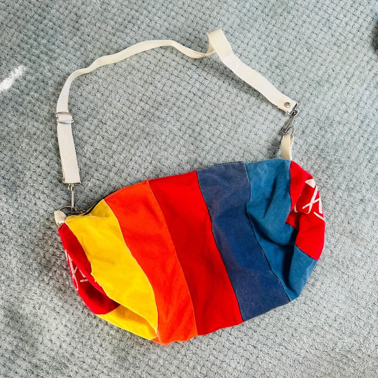 Vintage AWANA Bible School Rainbow Canvas Tote... - Depop