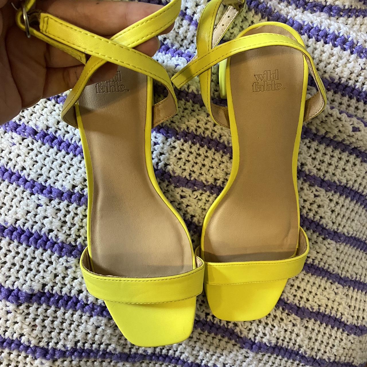 Wild Fable Women's Yellow Sandals | Depop