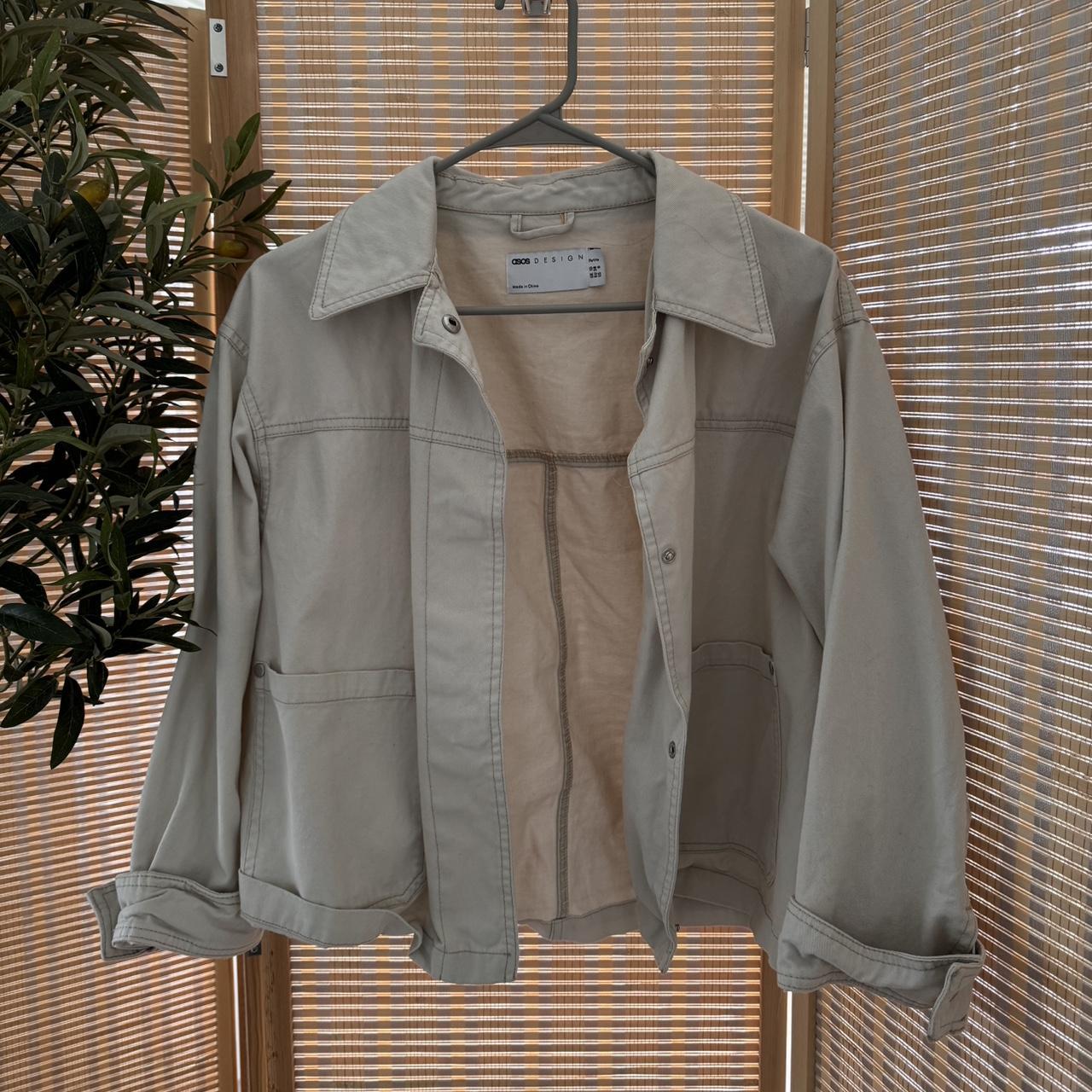 Petite Beige Utility Jacket - Depop