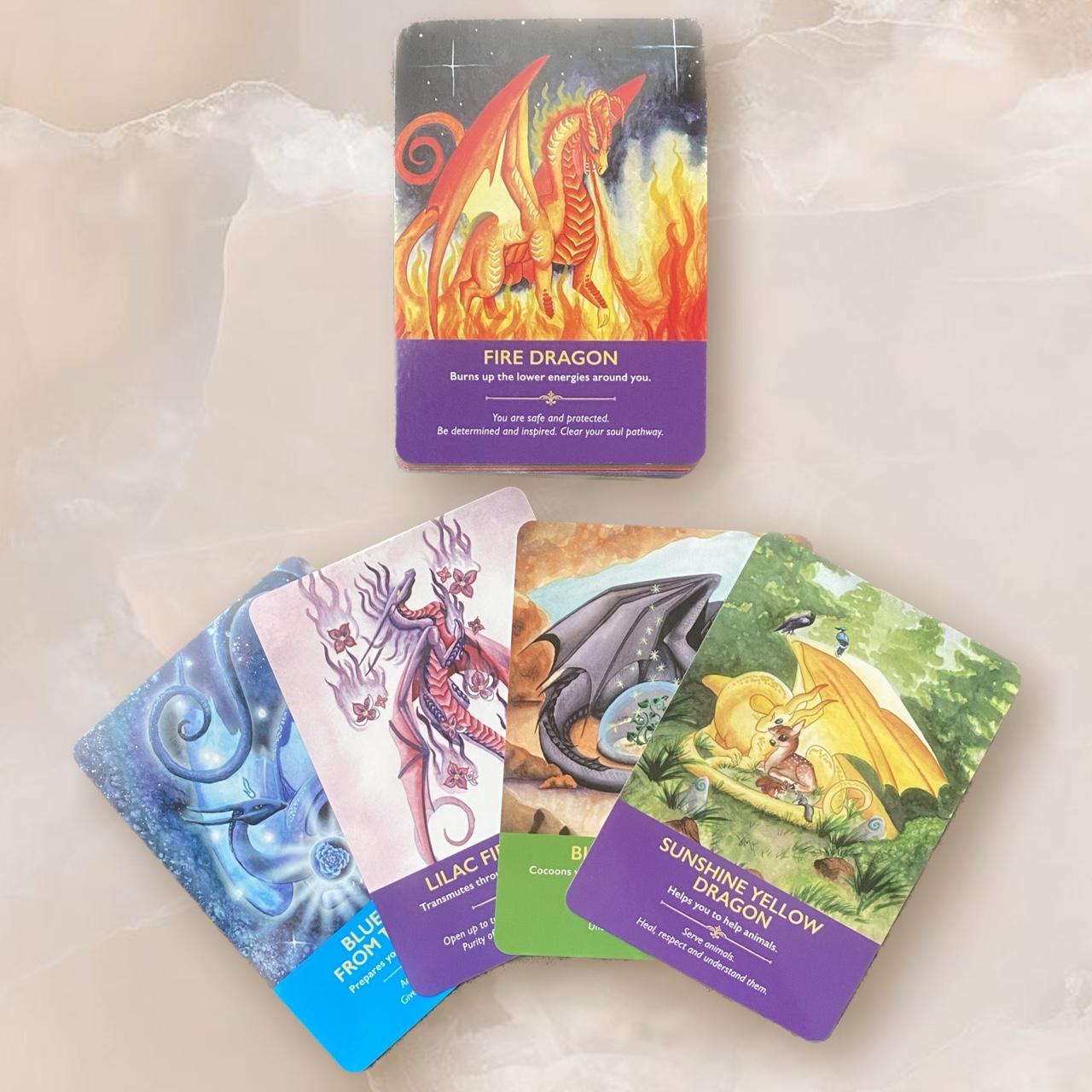 𝐃𝐫𝐚𝐠𝐨𝐧 𝐎𝐫𝐚𝐜𝐥𝐞 𝐂𝐚𝐫𝐝𝐬 Beautiful dragon themed tarot... - Depop