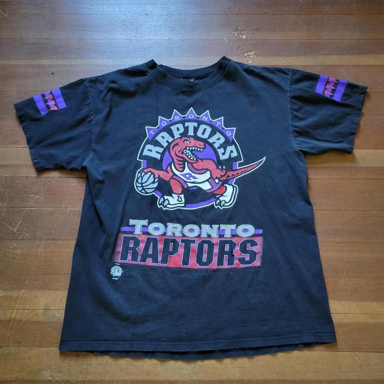 vtg 90s og super rare TORONTO RAPTORS big raptor... - Depop