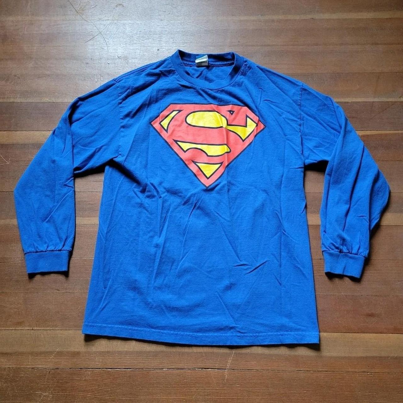 vtg y2k SUPERMAN classic big S graphic print DC... - Depop
