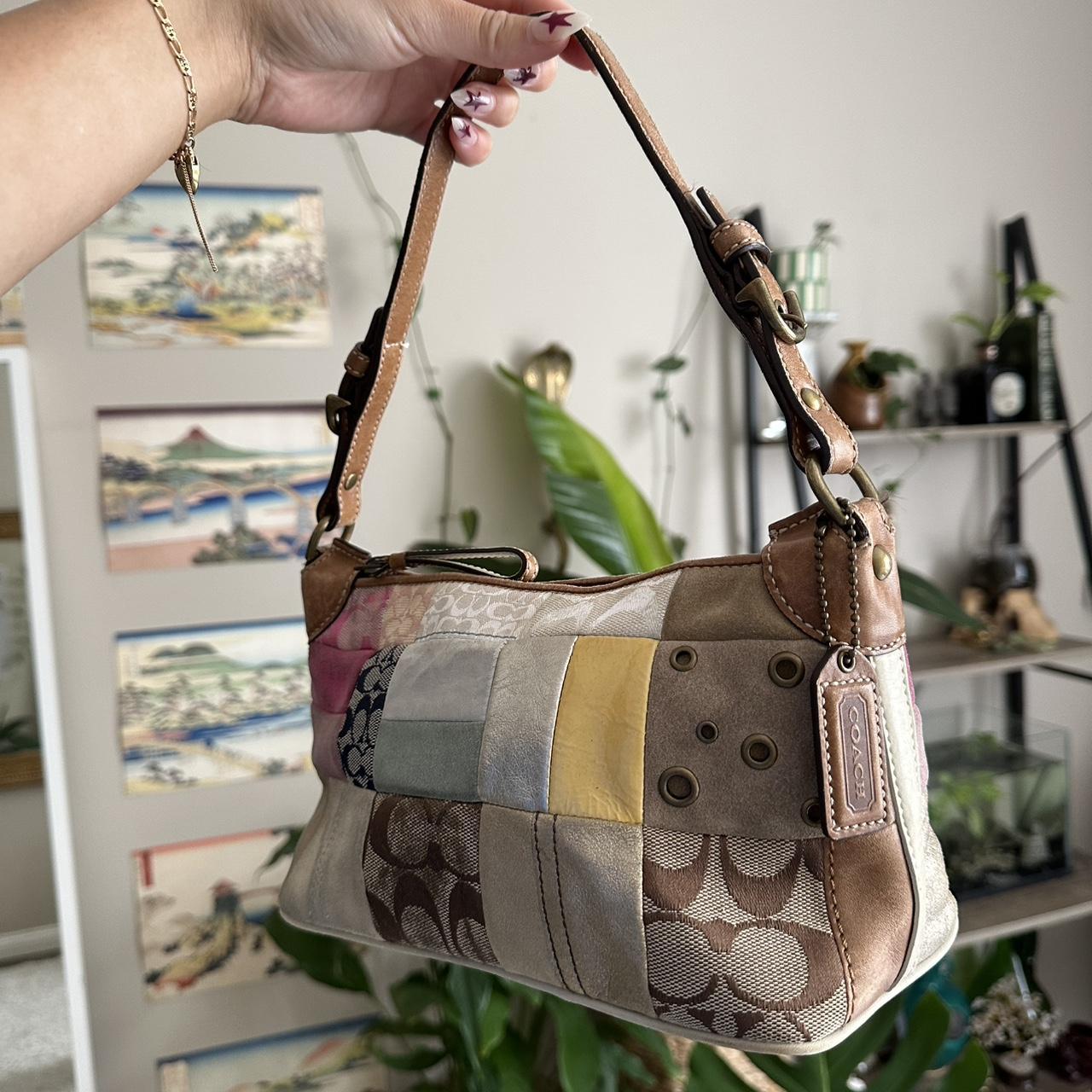 vintage patchwork coach bag year 2005 outside of... - Depop