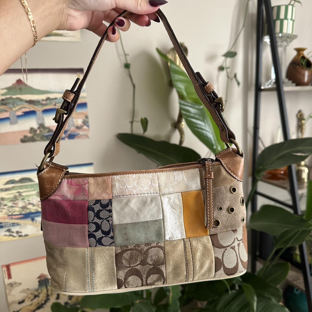 vintage patchwork coach bag year 2005 outside of... - Depop