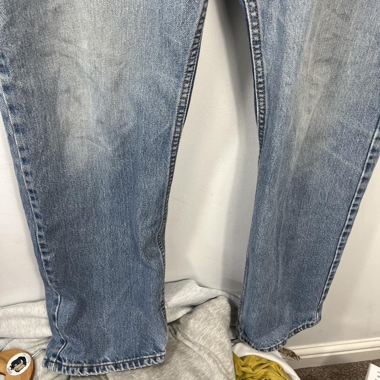 Denim washed light blue Levi’s vintage 505 jeans. An... - Depop