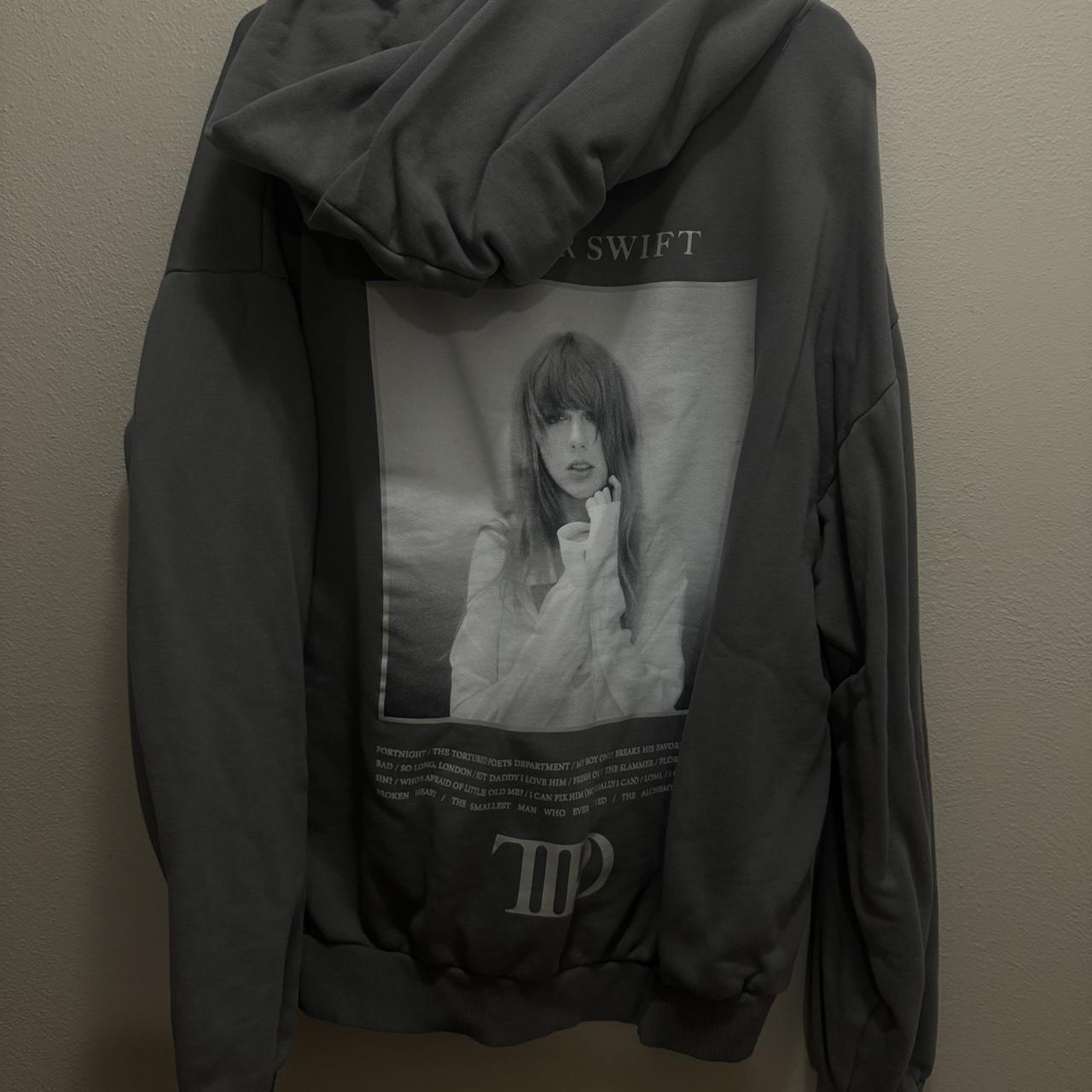 Taylor Swift TTPD Grey Hoodie No flaws! Size- XL... - Depop