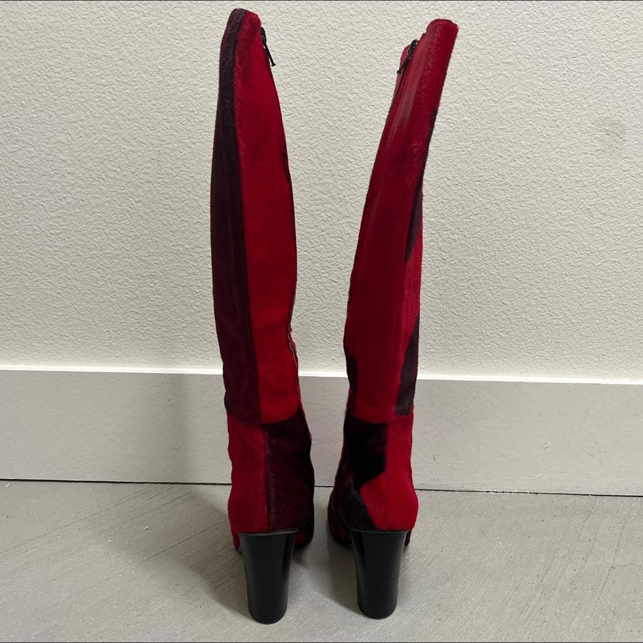 Women's Red and Black Boots | Depop