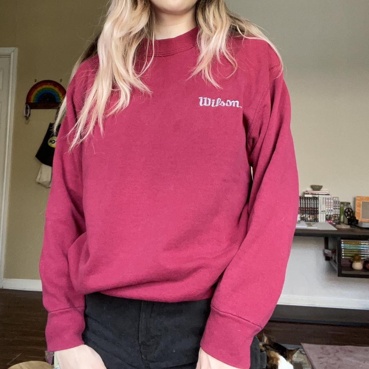 wilson maroon sweatshirt - Depop