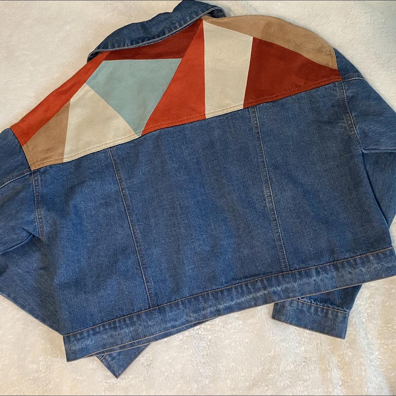 Forever 21 Colorblock Denim Jacket SIZE: 0X... - Depop