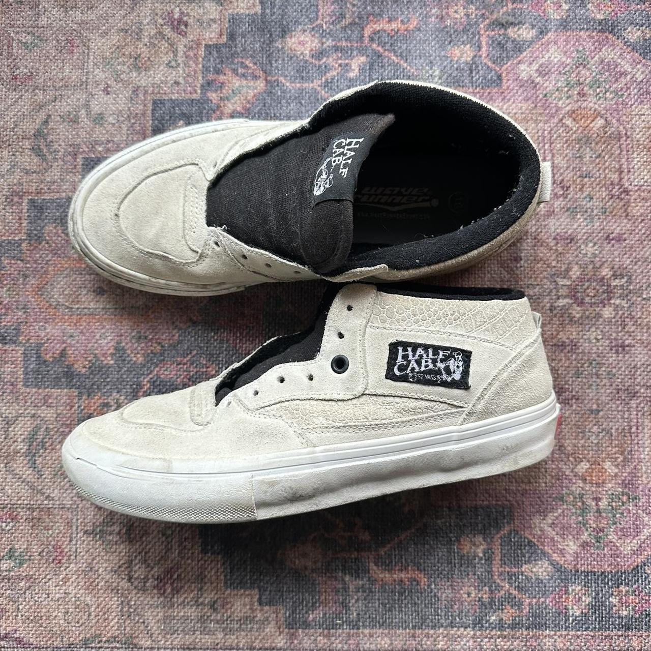 White and black Vans Half Cab high top WaveRunner... | Depop