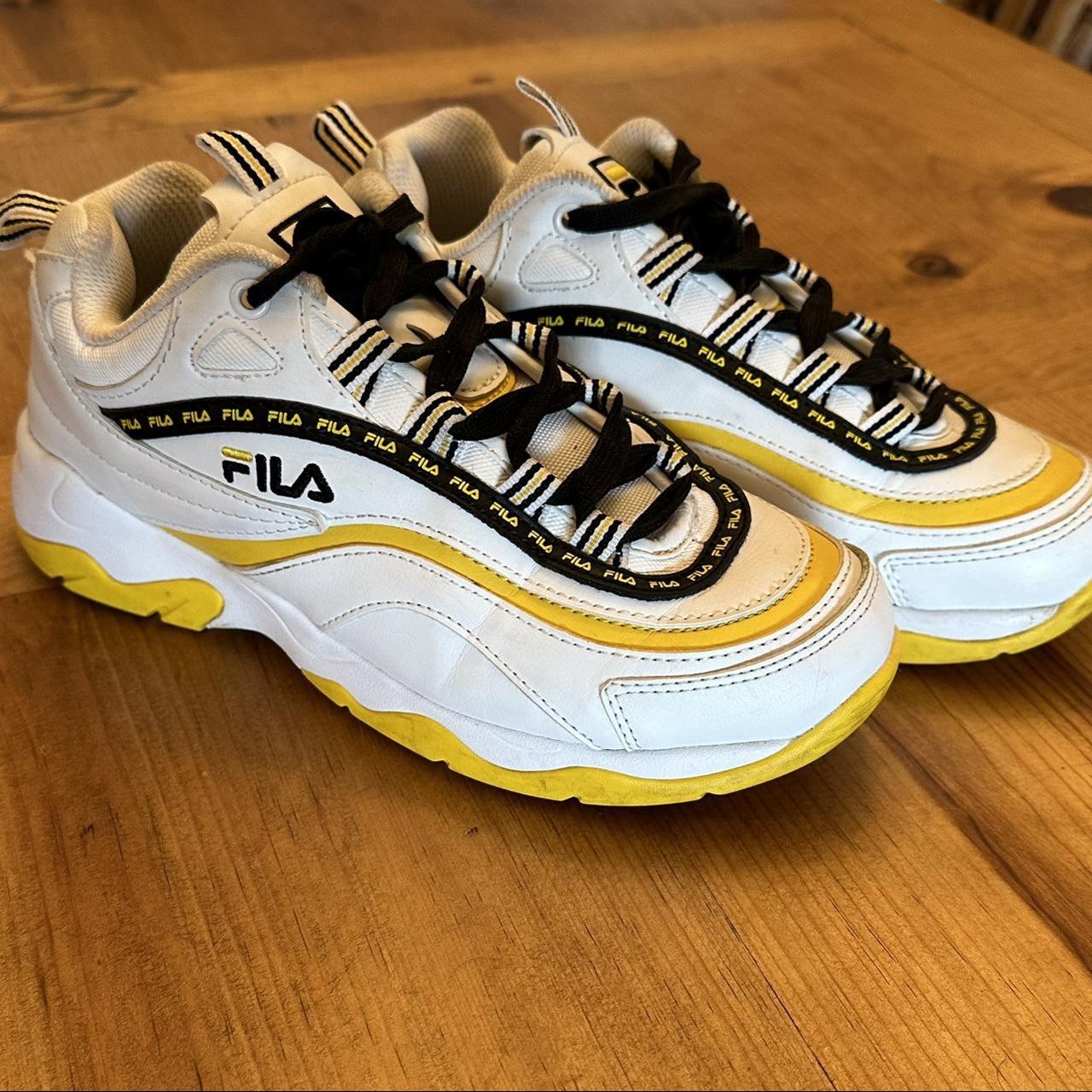 Fila trainers white Very good condition 8.5/10... - Depop