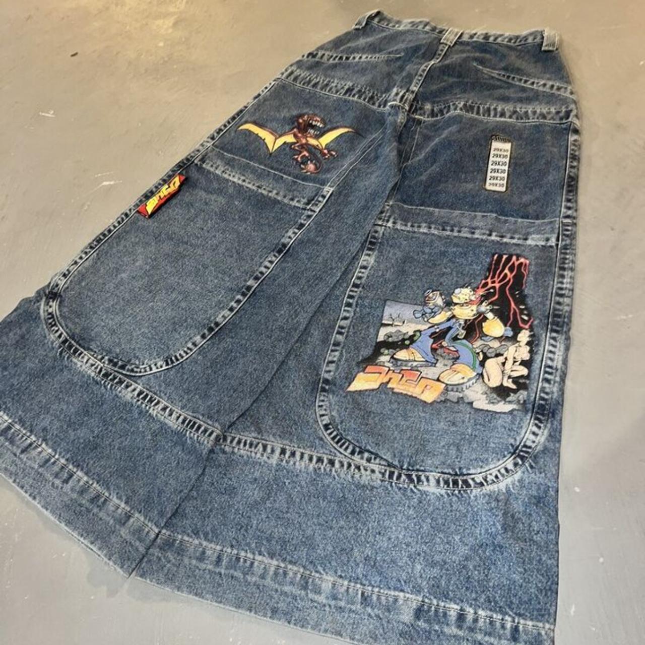 ‼️NwT‼️ 90's Rare Vintage JNCO LEAPIN LIZARD Wide Leg... - Depop