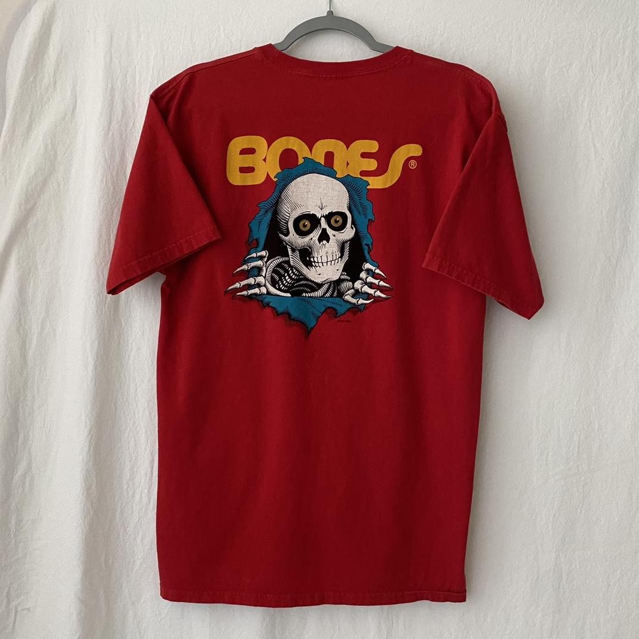 Bones Skeleton Graphic Tee Size Large Graphic in... - Depop
