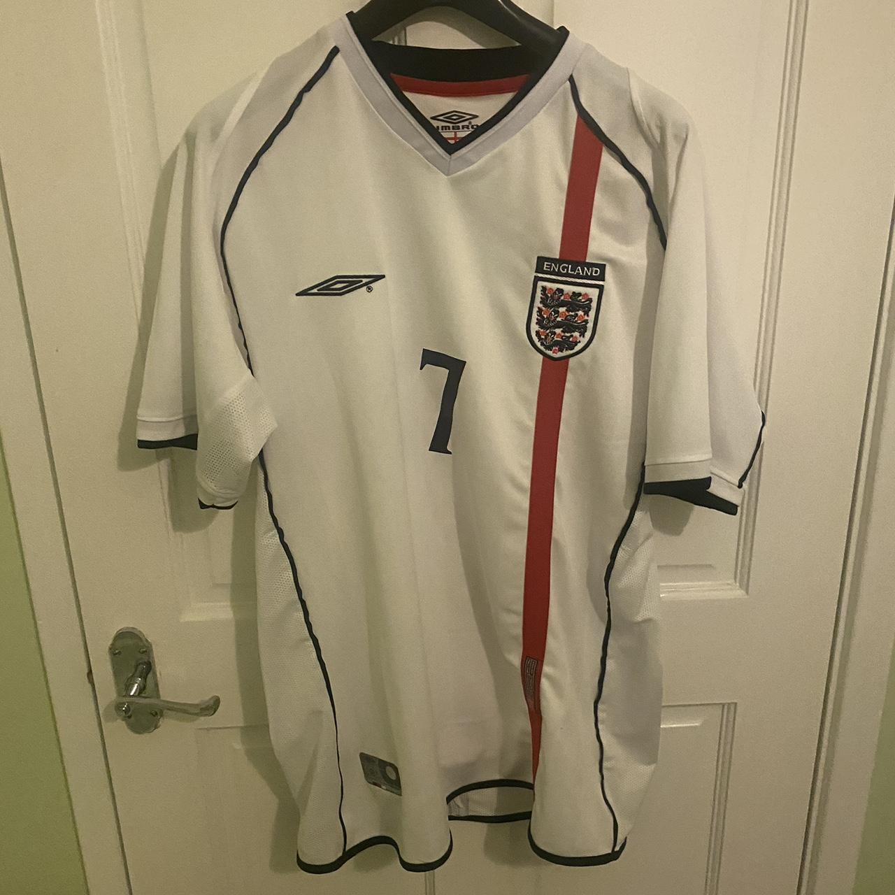 BECKHAM ENGLAND KIT David Beckham England top... - Depop