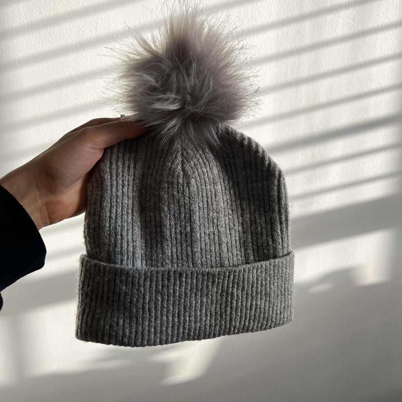 ASOS bobble hat ~ wooly hat ~ grey hat ~ pompom - Depop