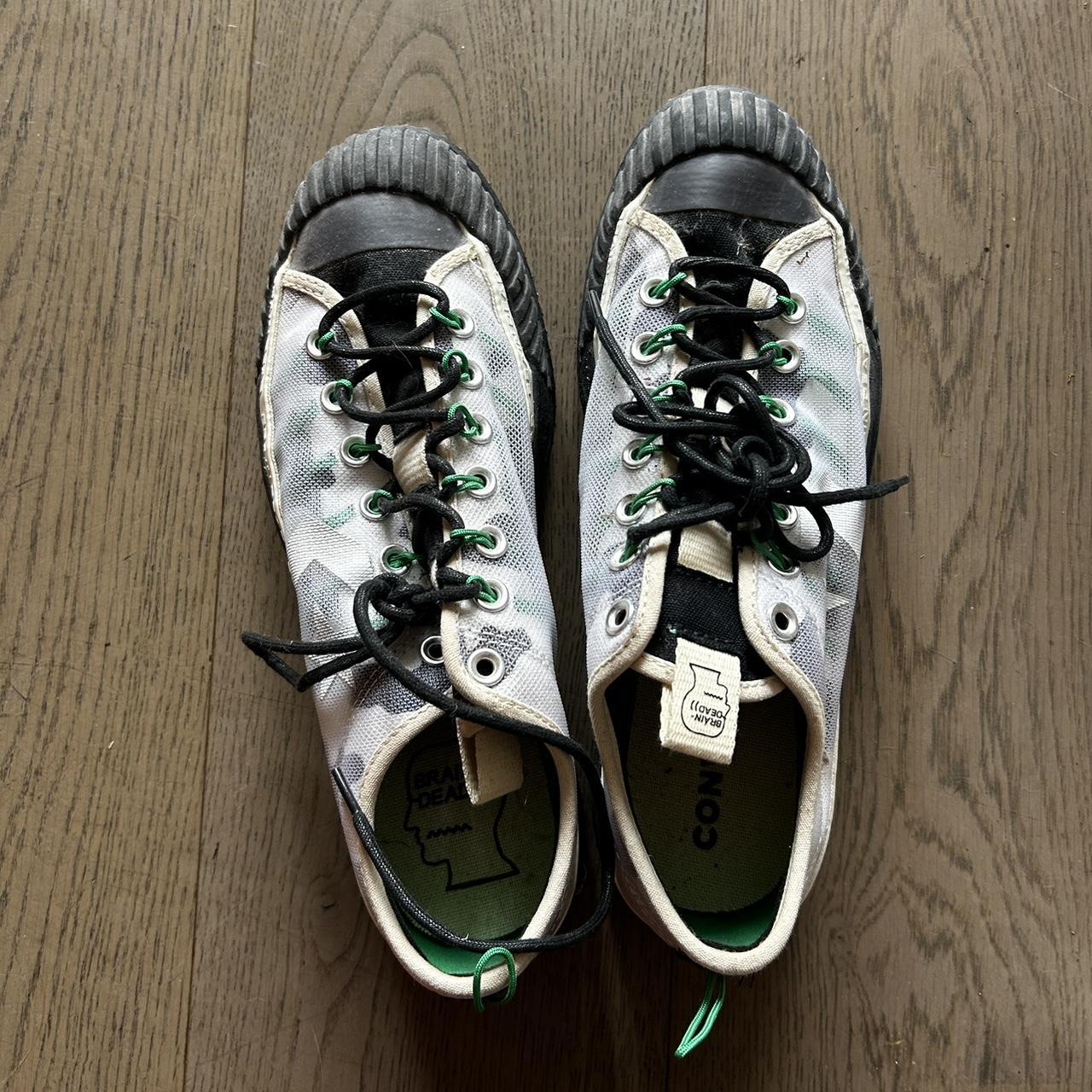 Limited edition braindead x converse shoes size UK 8 - Depop