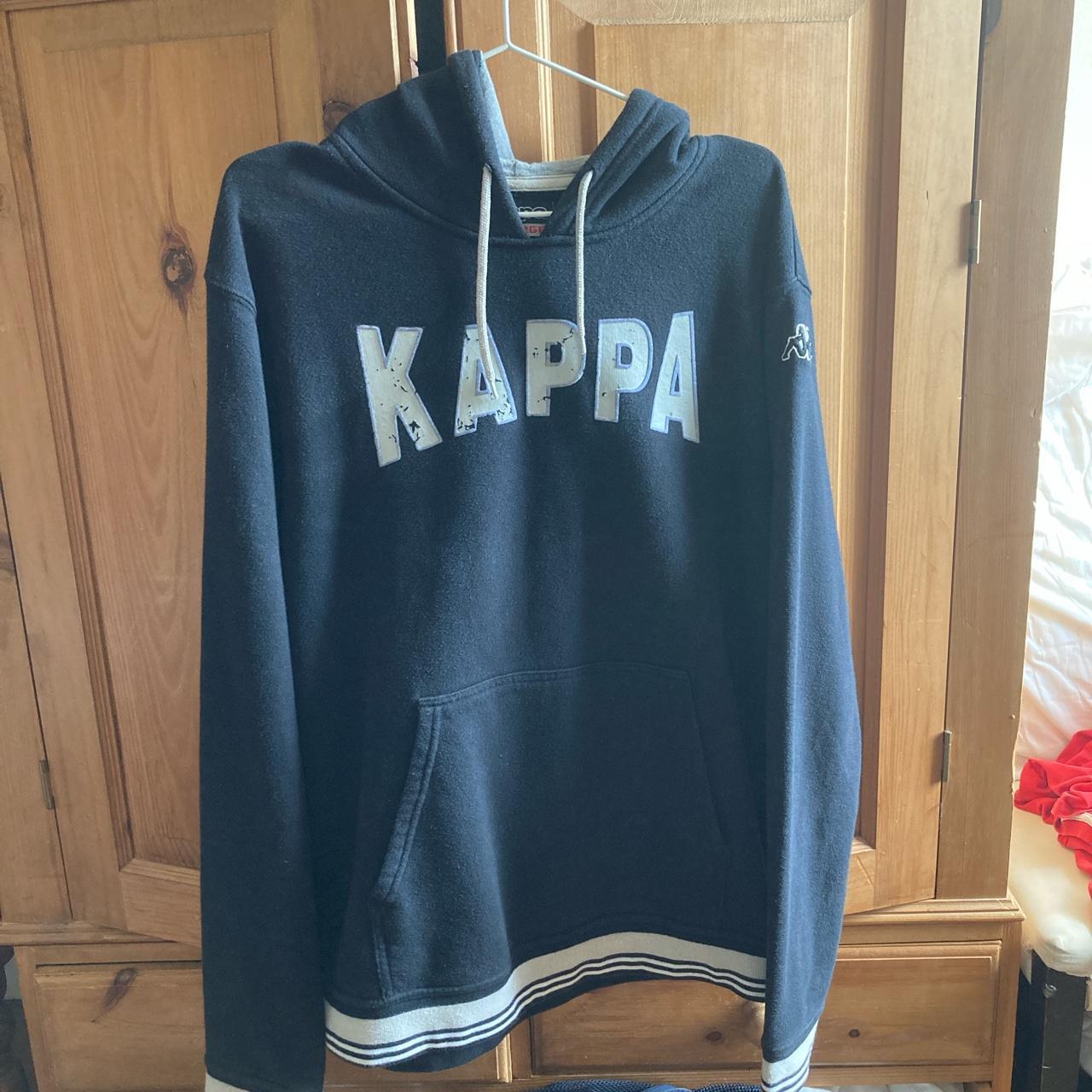 Black Kappa hoody Size tag says XXL but fits more... - Depop