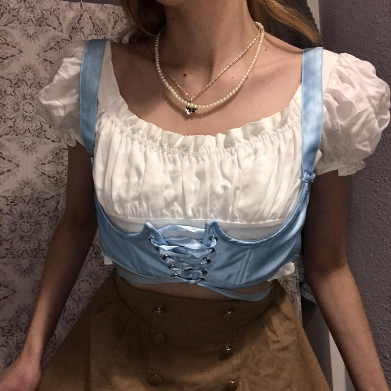 Sugar Thrillz Milkmaid Corset Top So So Cute Just Depop