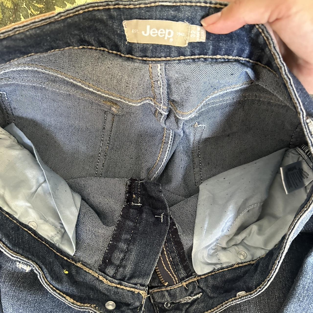 Jeep bootcut contrast stitch farm jeans Labelled... - Depop