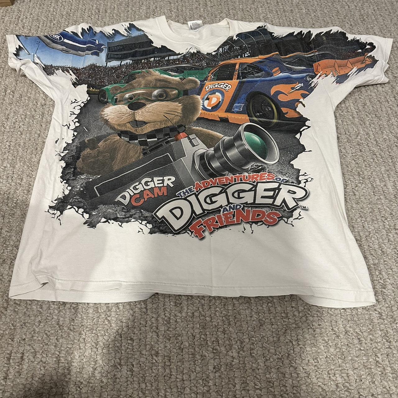 Vintage NASCAR Digger and Friends Men's Shirt All... | Depop
