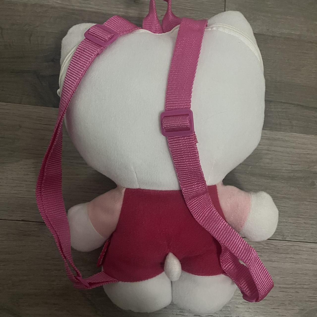 hello kitty plush backpack! so so cute in perfect... - Depop