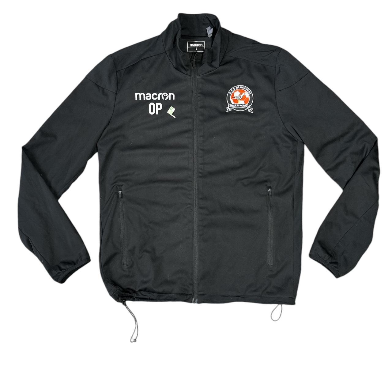 AFC Blackpool Macron Football Track Jacket Training... - Depop