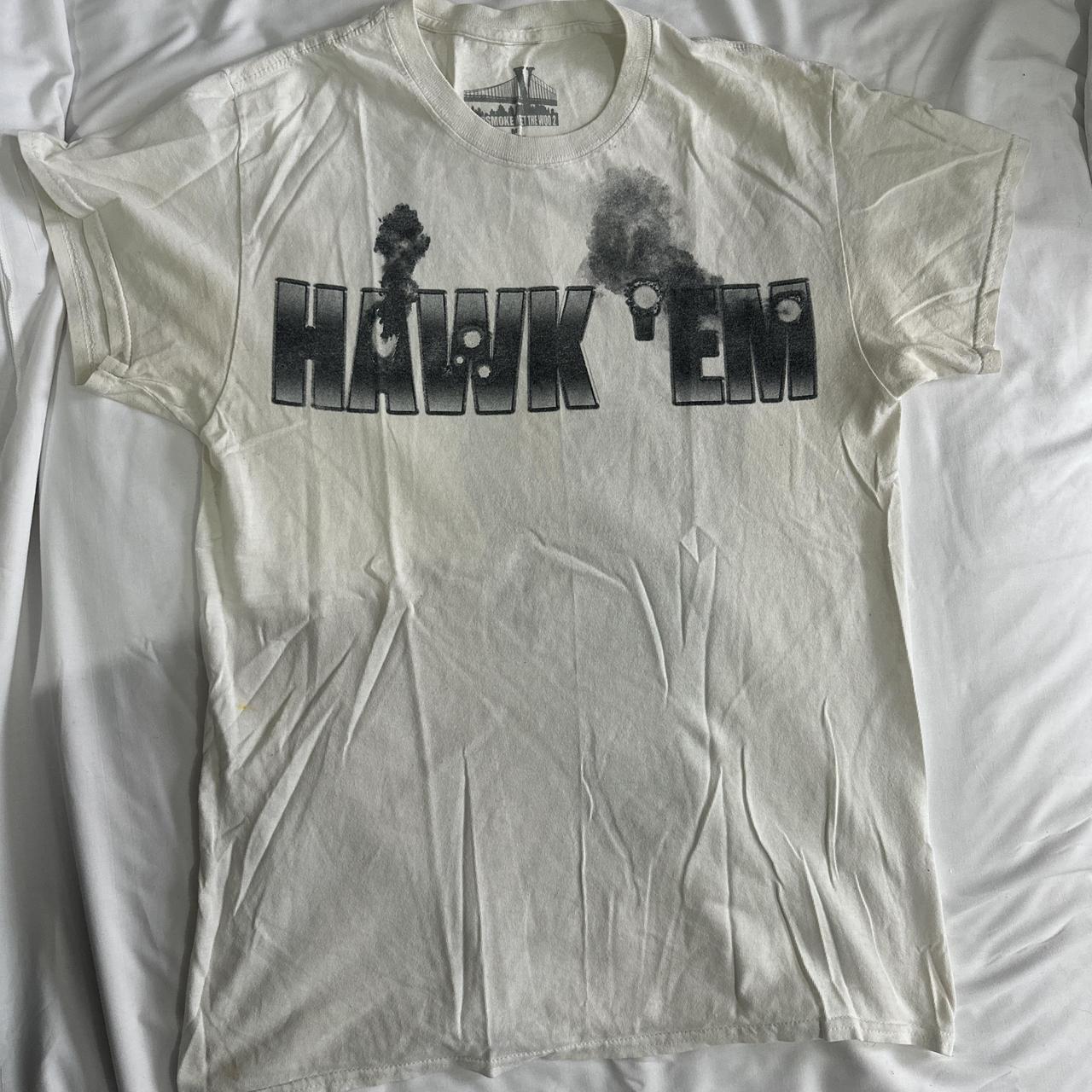 POP SMOKE VLONE MERCH - HAWK EM TEE - Depop