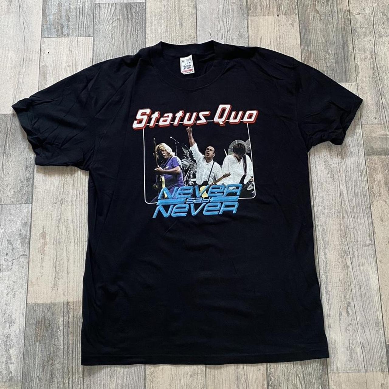 Vintage Status Quo Never say Never 2001 tour t shirt... - Depop