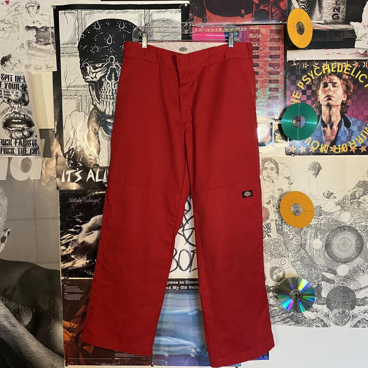 Dickies Men's Red Trousers | Depop
