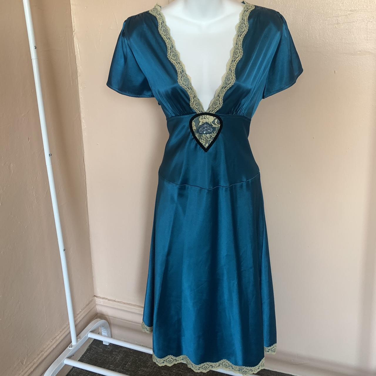 Length 43, pit too pit 17. Gorgeous vintage satin... - Depop