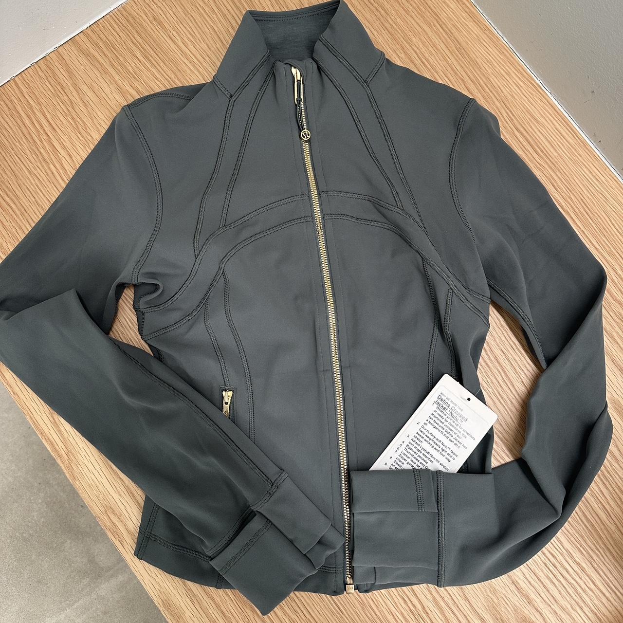 Lululemon Cropped Define Jacket Gold Zipper Brand... | Depop