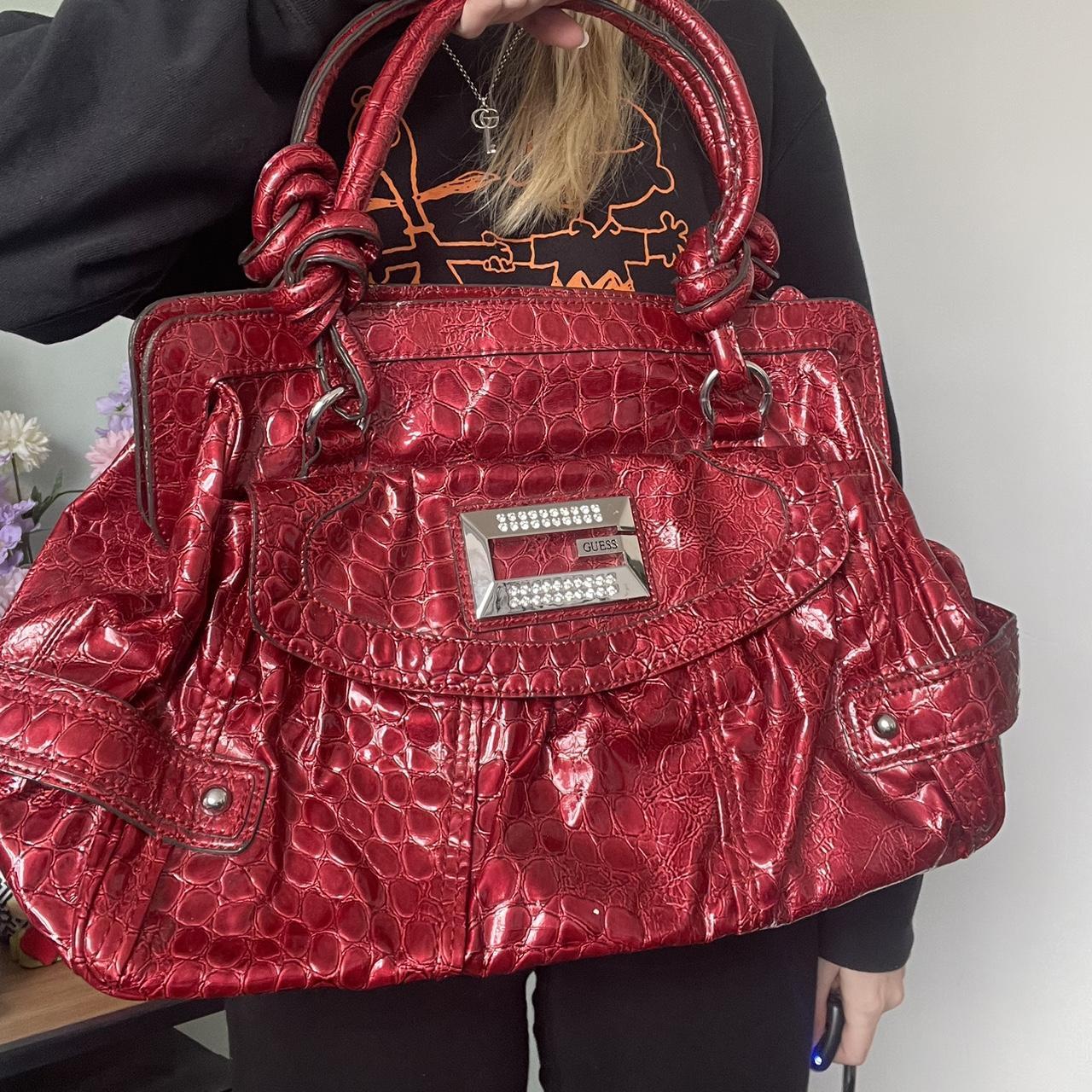 Vintage Red Guess Shoulder Bag good condition x - Depop