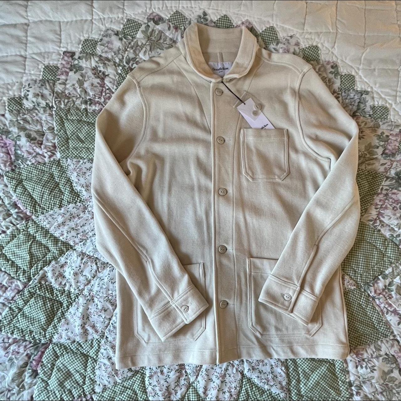 NWT Tan/Cream colored button up 💕Goodfellow brand... - Depop