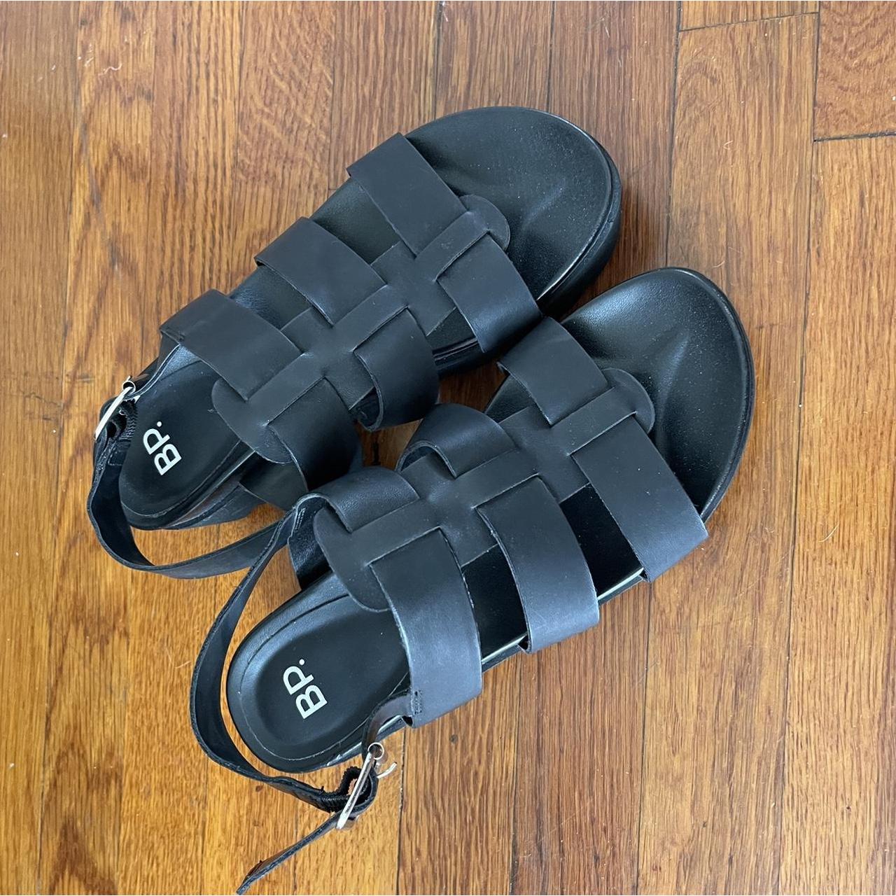 BP Women's Black Sandals | Depop