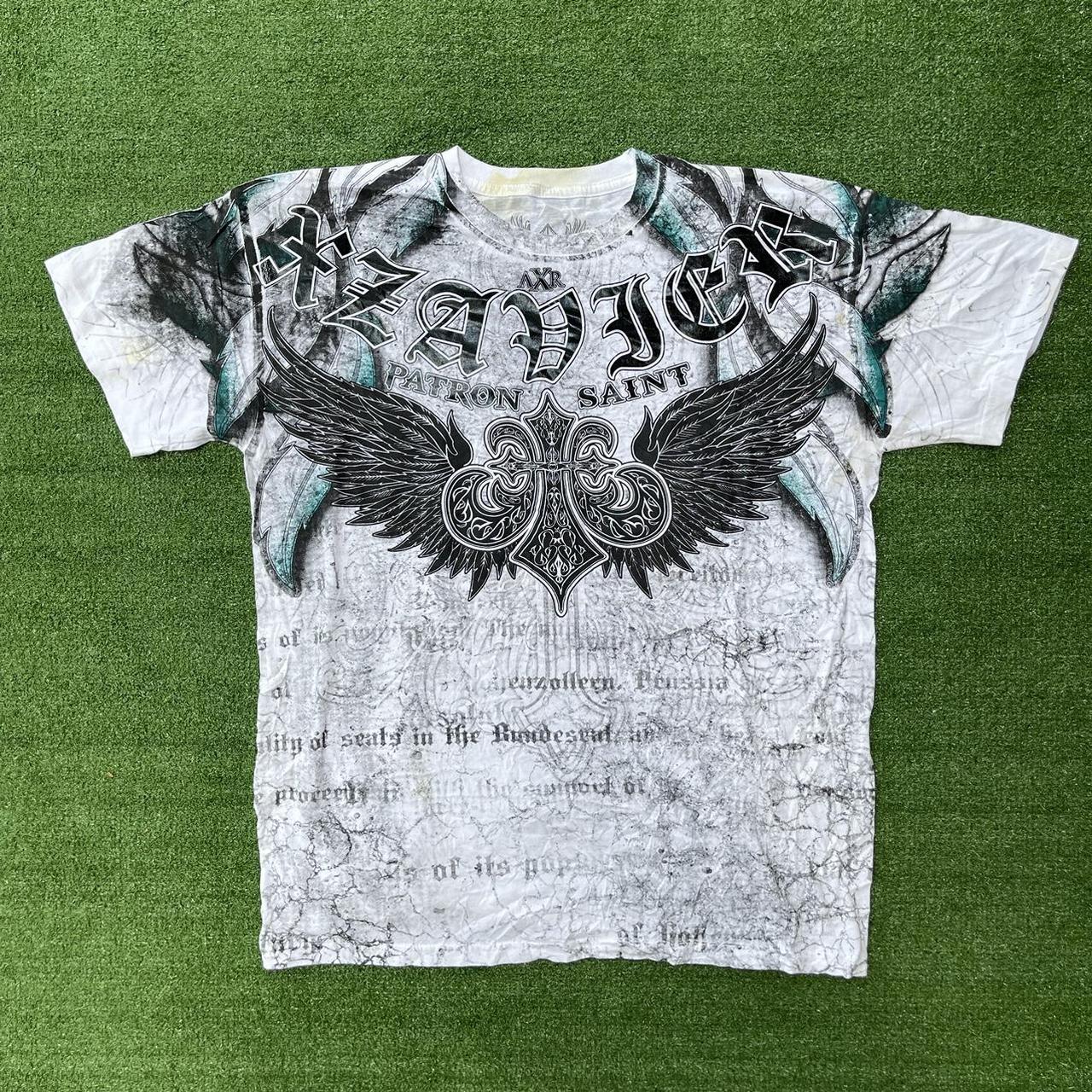 Xzavier Wings Cross Patron Saint AXR T Shirt Y2K... - Depop
